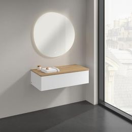 Villeroy & Boch Villeroy und Boch Antao Sideboard K40101MT 100x26,8x50cm, Waschbeckenplattenfarbe honey oak, white matt lacquer