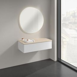 Villeroy & Boch Villeroy und Boch Antao Sideboard K40103GF 100x26,8x50cm, Waschbeckenplattenfarbe botticino, glossy white lacquer