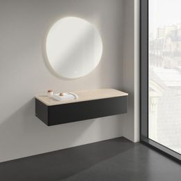 Villeroy & Boch Villeroy und Boch Antao Sideboard K41003PD 120x26,8x50cm, Waschbeckenplattenfarbe botticino, black matt lacquer