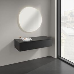 Villeroy & Boch Villeroy und Boch Antao Sideboard K41100PD 120x26,8x50cm, Waschbeckenplattenfarbe Lack, black matt lacquer