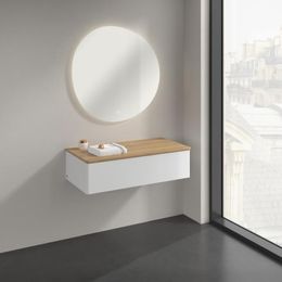 Villeroy & Boch Villeroy und Boch Antao Sideboard K40001GF 100x26,8x50cm, Waschbeckenplattenfarbe honey oak, glossy white lacquer