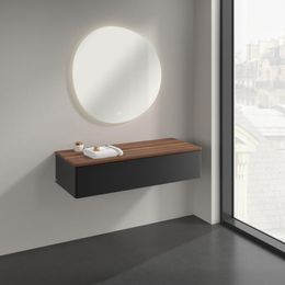 Villeroy & Boch Villeroy und Boch Antao Sideboard K41102PD 120x26,8x50cm, Waschbeckenplattenfarbe warm walnut, black matt lacquer
