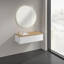 Villeroy & Boch Villeroy und Boch Antao Sideboard K40001MT 100x26,8x50cm, Waschbeckenplattenfarbe honey oak, white matt lacquer
