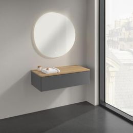 Villeroy & Boch Villeroy und Boch Antao Sideboard K40101GK 100x26,8x50cm, Waschbeckenplattenfarbe honey oak, anthracite matt lacquer