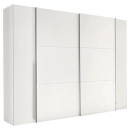 Boxxx Kleiderschrank, Wei&szlig;, Holzwerkstoff, 10 F&auml;cher, 267x205x57 cm, Kombination aus Dreh- und Schwebet&uuml;ren, Schlafzimmer, Kleiderschr&auml;nke, Dreht&uuml;renschr&auml;nke