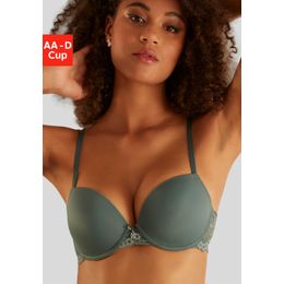 Lascana Damen Push-up-BH, khaki, Gr&ouml;&szlig;e 75B