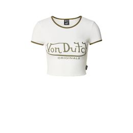 Von Dutch Originals T-Shirt 'Ami' Damen Gr&ouml;&szlig;e M oliv / wei&szlig;