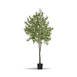 TecTake&reg; K&uuml;nstlicher Olivenbaum, verschiedene Gr&ouml;&szlig;en, mit viel Volumen, stabiler Kunststoff-Blumentopf