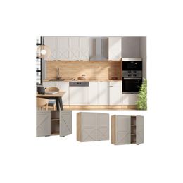 VICCO H&auml;ngeschrank Fame-Line Eiche Grau-Beige gerahmt 80 cm