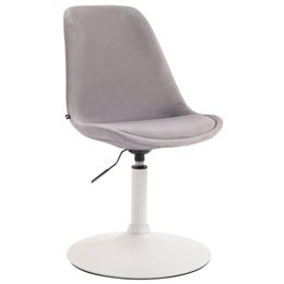 CLP Esszimmerstuhl Maverick Samt I H&ouml;henverstellbarer Lehnstuhl I Drehstuhl Mit Trompetenfu&szlig; I Sitzh&ouml;he Von Ca. 43 - 48 cm