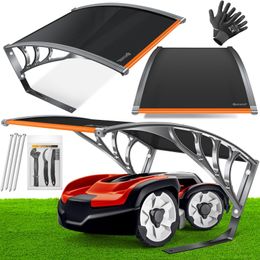 Kesser&reg; M&auml;hroboter Garage Dach Carport &Uuml;berdachung f&uuml;r M&auml;hroboter Rasenm&auml;her Rasenroboter Automower Garten Witterungsbest&auml;ndig M&auml;hrobotergarage inkl. Montagematerial, Ma&szlig;e 82 x 103 x 47 cm