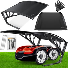 Kesser&reg; M&auml;hroboter Garage Dach Carport &Uuml;berdachung f&uuml;r M&auml;hroboter Rasenm&auml;her Rasenroboter Automower Garten Witterungsbest&auml;ndig M&auml;hrobotergarage inkl. Montagematerial, Ma&szlig;e 82 x 103 x 47 cm