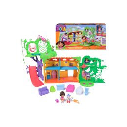 Spin Master 6073669 (20153008) - Dora - Der Regenwald Casita Spielset inkl. Dora & Affe Boots Figur, 3 Sound-Einstellungen: Deutsch, Spanisch oder nur Ger&auml;usche