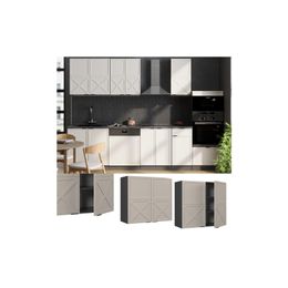VICCO H&auml;ngeschrank Fame-Line Anthrazit Grau-Beige gerahmt 80 cm