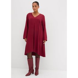 bonprix Twill-Kleid aus flie&szlig;endem Lyocell, rot