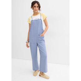 bonprix Jumpsuit aus softer Viskose, blau, Gr.40, L&auml;ssiger Jumpsuit, aus Viskose
