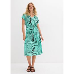 bonprix Jerseykleid aus flie&szlig;endem Viskose-Mix, braun, Gr.36/38 (S), weit geschnitten, mit Fl&uuml;gel&auml;rmeln, aus Viskose