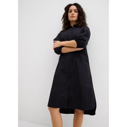 bonprix Blusenkleid aus leichter Baumwolle, schwarz, Gr.42, Blusenkleid in leichter A-Linie. Mit seitlichen Eingriffstaschen und elastischem Abschluss am &Auml;rmel., aus 100% Baumwolle