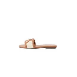 Armani Exchange Pantolette 'TINA' Damen Gr&ouml;&szlig;e 40 creme / cognac