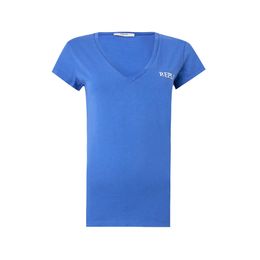 Replay T-Shirt Damen Gr&ouml;&szlig;e L royalblau / wei&szlig;