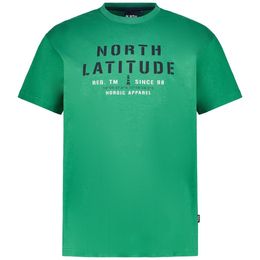 Gro&szlig;e Gr&ouml;&szlig;en North T-Shirt mit Label-Print Farbe gr&uuml;n Gr&ouml;&szlig;e: 7XL