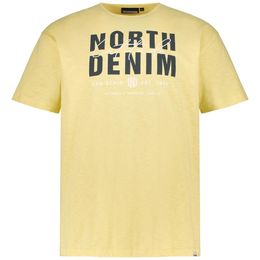Gro&szlig;e Gr&ouml;&szlig;en North T-Shirt mit Label-Print Farbe gelb Gr&ouml;&szlig;e: 7XL