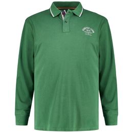 Gro&szlig;e Gr&ouml;&szlig;en Redfield Poloshirt mit Label-Patch Farbe gr&uuml;n Gr&ouml;&szlig;e: 7XL