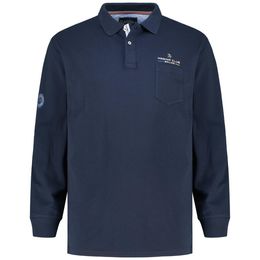 Gro&szlig;e Gr&ouml;&szlig;en Redfield Poloshirt mit Label-Patch Farbe dunkelblau Gr&ouml;&szlig;e: 7XL