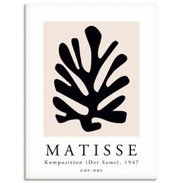 Wandbild Artland, B:45cm H:60cmfarbe bild(er): schwarz, Leinwand, Wohnzimmer, Bilder, "Matisse Komposition - cut-out schwarz", als Alubild,