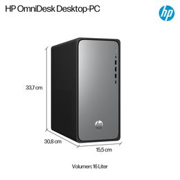 HP Business-PC "M02-0052ng", ohne farbbezeichnung, B:49,9cm H:28,7cm T:40cm, Desktop-PCs