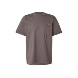 Carhartt Work In Progress Carhartt Wip T-Shirt 'American Script' Herren Gr&ouml;&szlig;e M grau / orange / dunkelrot