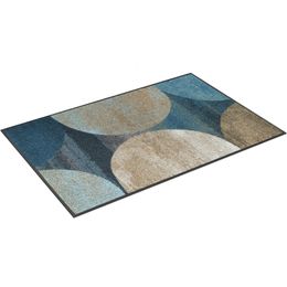 Teppich "Galaxia", blau, B:60cm H:7mm L:85cm, Kunstfaser, wash+dry by Kleen-Tex, Teppiche, Teppich, rutschhemmend, waschbar, Wohnzimmer