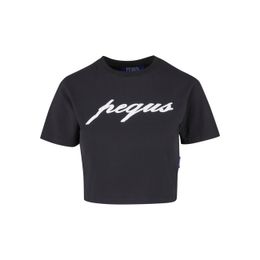 Muskelshirt PEQUS "PEQUS PEQUS Logo Top", Damen, Gr. L, schwarz, 95% Baumwolle, 5% Elasthan, bedruckt, slim fit, Rundhals, Shirts
