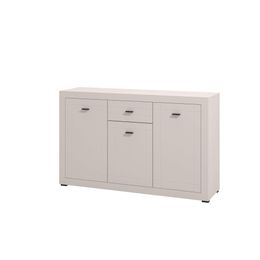 Sideboard Home Affaire "Warwick Kombikommode, Schrank, Schubladenkommode", kaschmir, B:147,5cm H:91,5cm T:41,5cm, MDF, Spanplatte, Sideboards, Sideboard, Modernes Sideboard: Kaschmir, 3 T&uuml;ren & 1 Schublade, Hei&szlig;folienpr&auml;gung