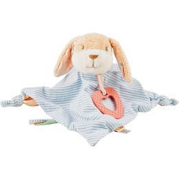Schmusetuch Sterntaler "Hase HanniM", Baby, graublau, Polyester, Schnuffelt&uuml;cher, mit Bei&szlig;ring aus Silikon