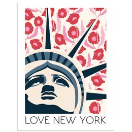 Wandbild Artland, B:60cm H:80cmfarbe bild(er): rot, Alu Dibond, Wohnzimmer, Bilder, "Love New York", als Alubild, Leinwandbild, Poster, Wandaufkleber