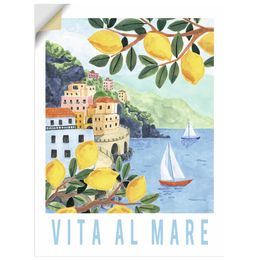 Wandbild Artland, B:45cm H:60cm T:0,1cmfarbe bild(er): farbig, Vinyl, Wohnzimmer, Bilder, "Mediterranean View II", als Alubild, Leinwandbild, Poster,