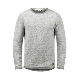 !Solid Longpullover SOLID "Sweatshirt SDFlocks", Herren, Gr. M, grau (mid grau), Obermaterial: 100% Baumwolle CO., Sweatshirts Longpullover