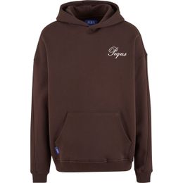 Kapuzensweatshirt PEQUS "PEQUS PEQUS Handwritten Logo Hoodie", Herren, Gr. XL, braun, 100% Baumwolle, Sweatshirts
