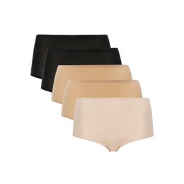 Panty Chantelle "Panty SOFTSTRETCH 5er Pack", Damen, Gr. 36-44, bunt (schwarz, nude, creme), Obermaterial: 100% Baumwolle CO., Unterhosen Panty