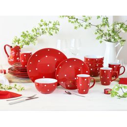 Kombiservice Creatable "Polka Dots, Service 16-tlg.", bunt, 16, Steinzeug, Geschirr-Sets, Kombiservice, Fr&ouml;hliche Farbgebung, Polka Dots