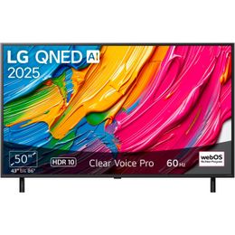 LG QNED-Fernseher "50QNED80A6A", Energieeffizienz: F (A-G), schwarz, 50, Fernseher