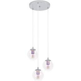 Eglo H&auml;ngeleuchte "ARISCANI 2 Pendellampe - Stahl - E27 - 3X60W - IP20", chrom, 3, &Oslash; 42,5cm H: 110cm, 1 Stk., Leuchten, H&auml;ngelampe, Deckenlampe, Wohnzimmer, Esszimmer, H110 x &Oslash;42,5 cm, H&auml;ngeleuchte