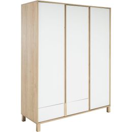 Dreht&uuml;renschrank GAMI "ARIA Schranke", kastanie natur nachbildung, wei&szlig;, B:153cm H:194cm T:58cm, Holzwerkstoff, Schr&auml;nke, Dreht&uuml;renschrank, Ein sehr funktionaler Schrank mit viel Stauraum