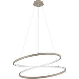 Eglo H&auml;ngeleuchte "RUOTALE Pendellampe - Alu, Stahl - LED - 42W - IP20", sandfarben, 1, &Oslash; 70cm H: 150cm, 1 Stk., Leuchten, H&auml;ngelampe, Deckenlampe, Wohnzimmer, Esszimmer, H150 x &Oslash;70 cm, H&auml;ngeleuchte