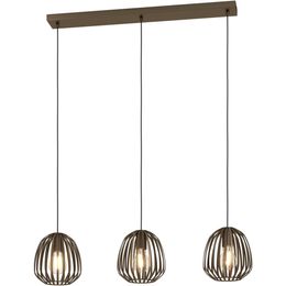 Eglo H&auml;ngeleuchte "ESPINAL Pendellampe - Stahl - E27 - 3X40W - IP20", bronze, 3, H: 110cm, 1 Stk., Leuchten, H&auml;ngelampe, Deckenlampe, Wohnzimmer, Esszimmer, L90 x B19,5 x H110 cm, H&auml;ngeleuchte