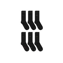 Kurzsocken Gant "Socken SOFT COTTON SOCKS 6-PACK 6er Pack", Herren, Gr. 43-45, schwarz, Obermaterial: 73% Baumwolle CO. 26% Polyamid PA. 1% Elasthan EL., Socken