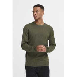 Blend Herren Strickpullover "BHDan"forest night, Basic, Gr. M, meliert, Feinstrick, 70% Viskose, 30% Nylon, Pullover, Stilvoller Basic Strickpullover
