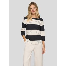 Print-Shirt Rabe "T-Shirt", Damen, Gr. 40, beige, 76%Baumwolle, 16%Polyester, 8%Elasthan, geringelt, gerade, Shirts
