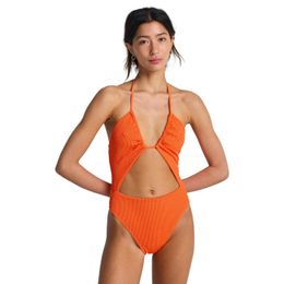 Billabong Damen Badeanzug "Summer High Salty"fusion orange, Gr. L, Recycling-Polyester, Badeanz&uuml;ge